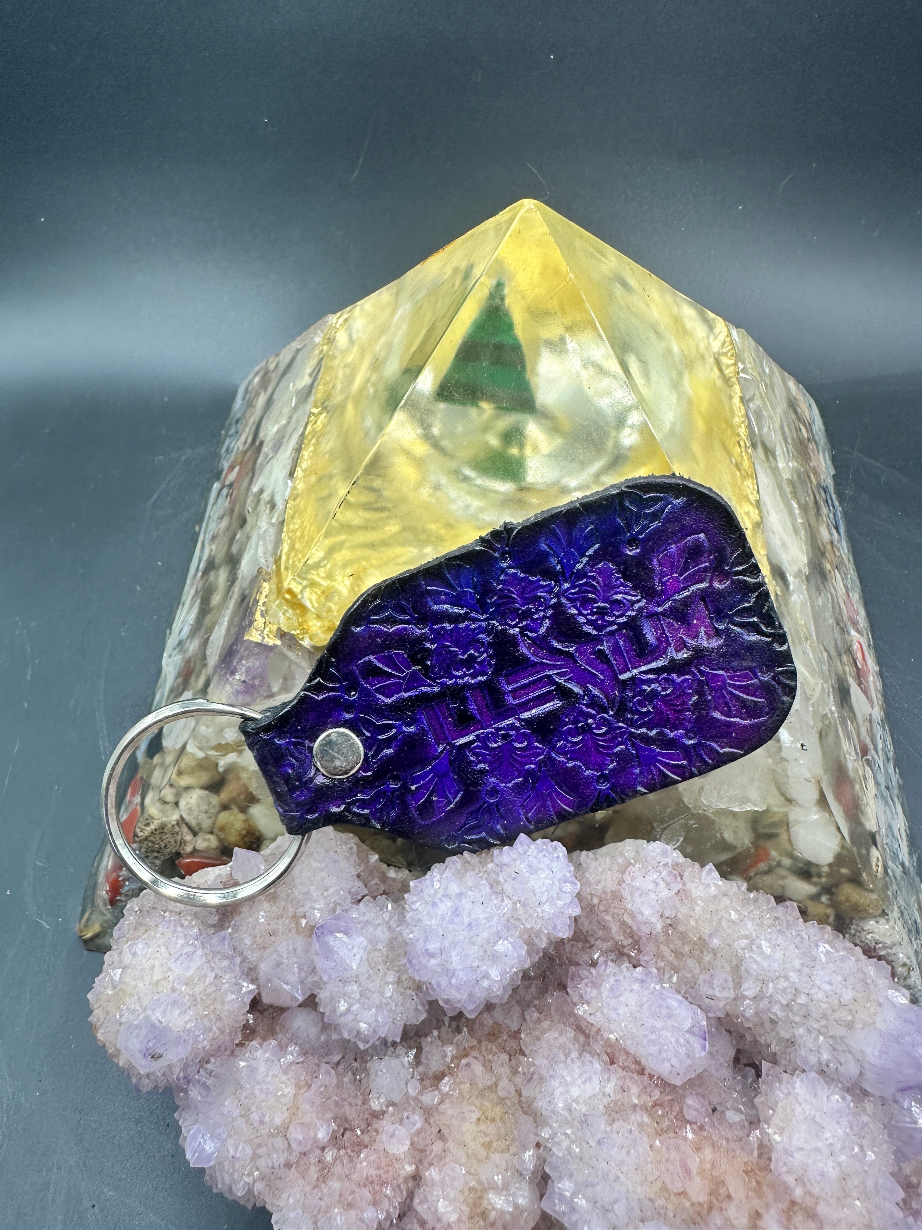 Stamped Leather Keychain - Illenium – Lost Sailor Design